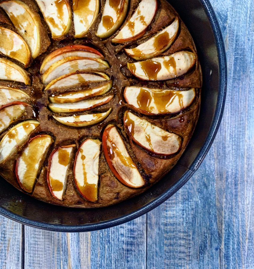 Balsamic, Raspberry and Apple Cake - Penny Benjamin